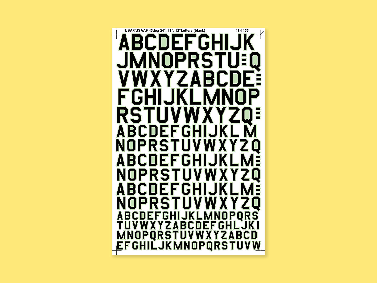 USAF / USAAF - Letters – Modellbau Huber